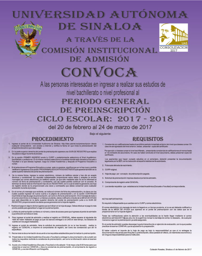 Convocatoria UAS - Politica Con Tambora